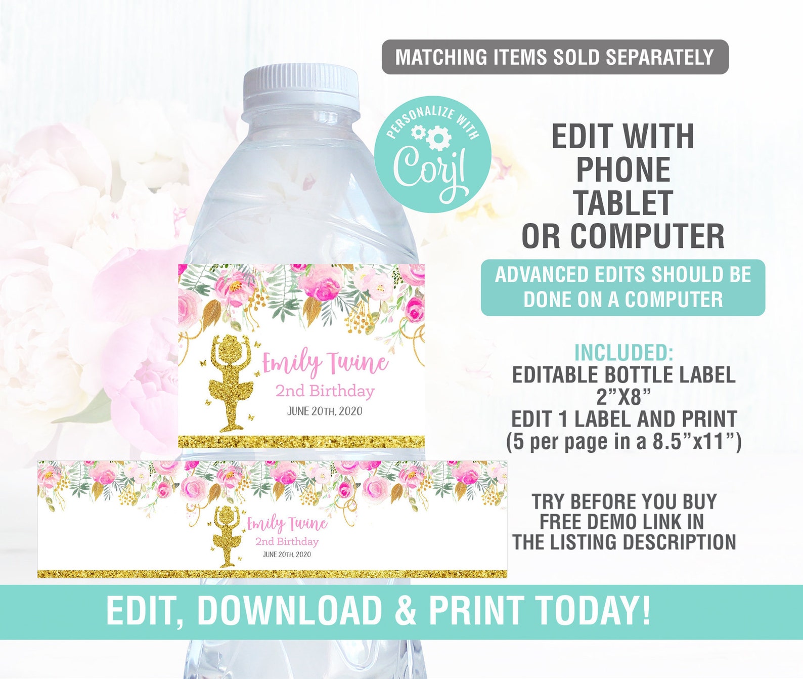 Ballerina Birthday Invitation Ballet Birthday Invitation - Etsy
