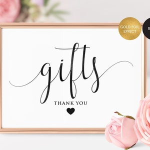 Gifts Sign Printable Wedding Cards Sign Wedding Sign Gift | Etsy