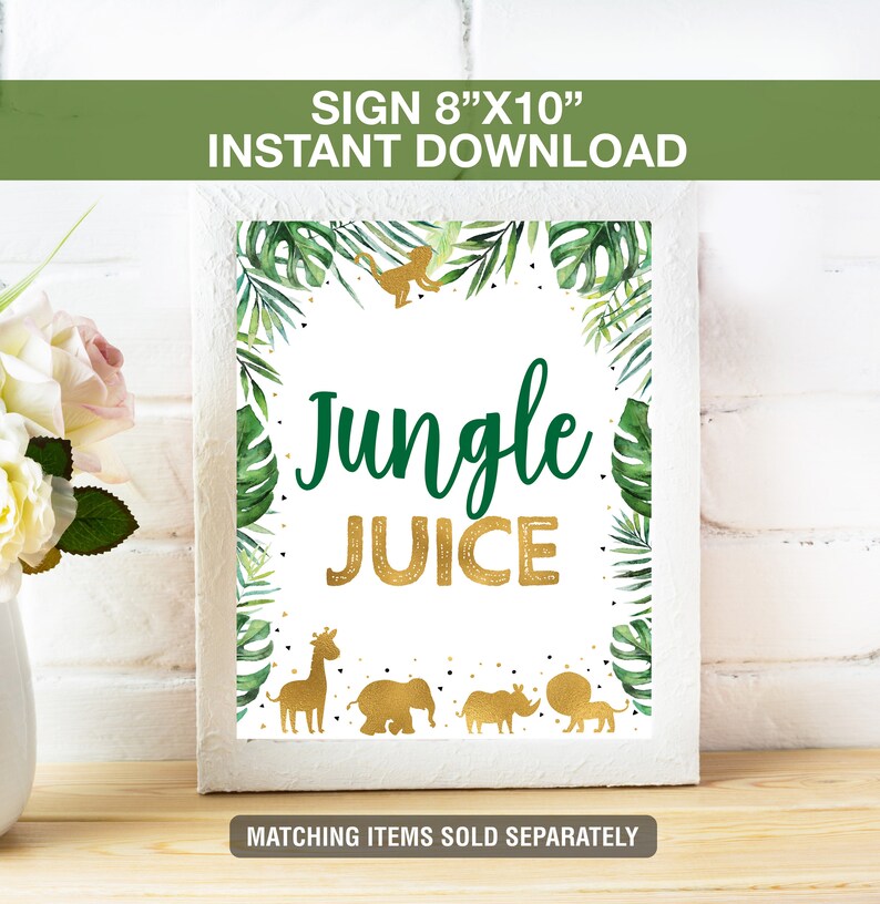 Editable Custom Safari Sign, Jungle Party Decor Sign, Wild Animal Sign ...