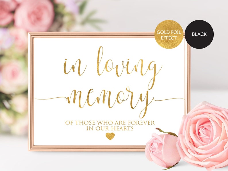 In Loving Memory Signprintable Memory Printablememorial | Etsy