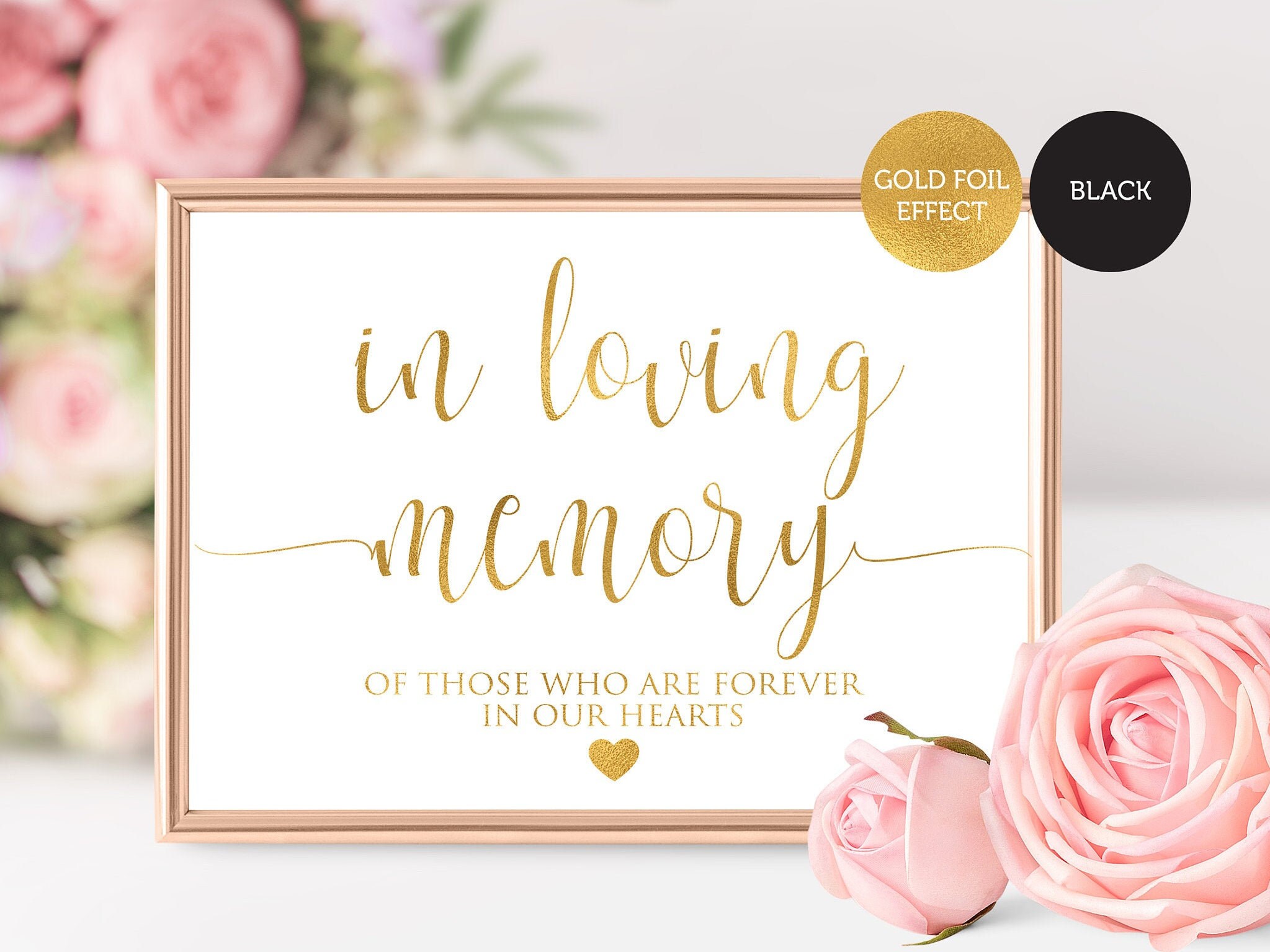 In Loving Memory Signprintable Memory Printablememorial - Etsy