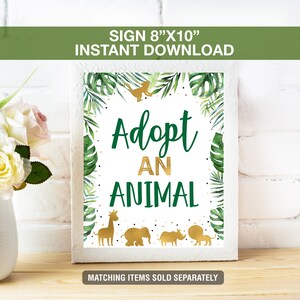 Editable Custom Safari Sign, Jungle Party Decor Sign, Wild Animal Sign ...