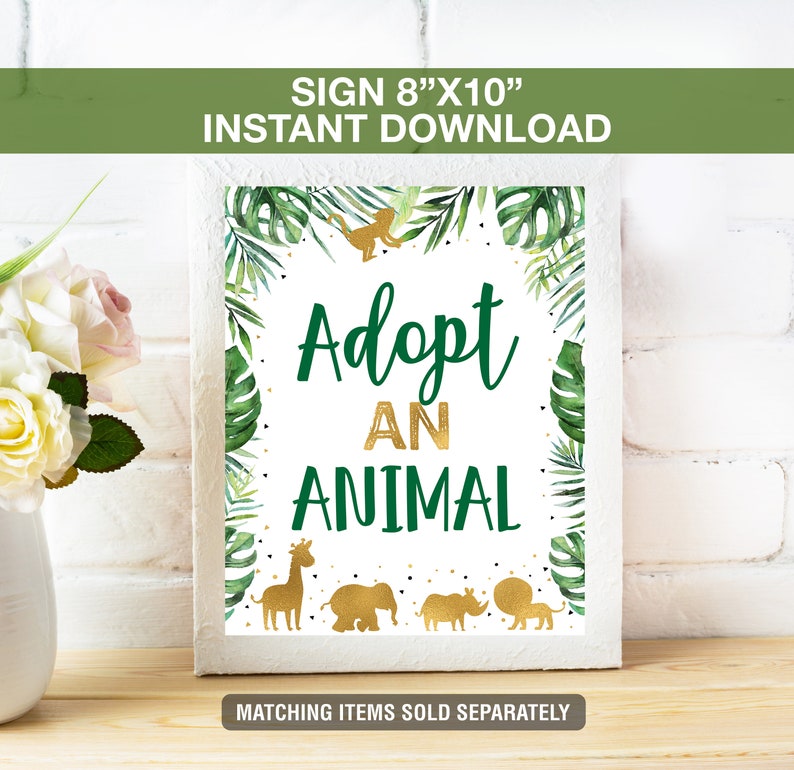 Editable Custom Safari Sign, Jungle Party Decor Sign, Wild Animal Sign ...