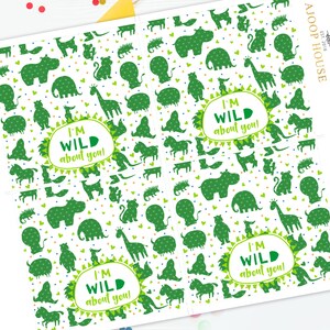 Valentine Treat Bag Toppers PRINTABLE, I’M Wild About You Treat Bag ...
