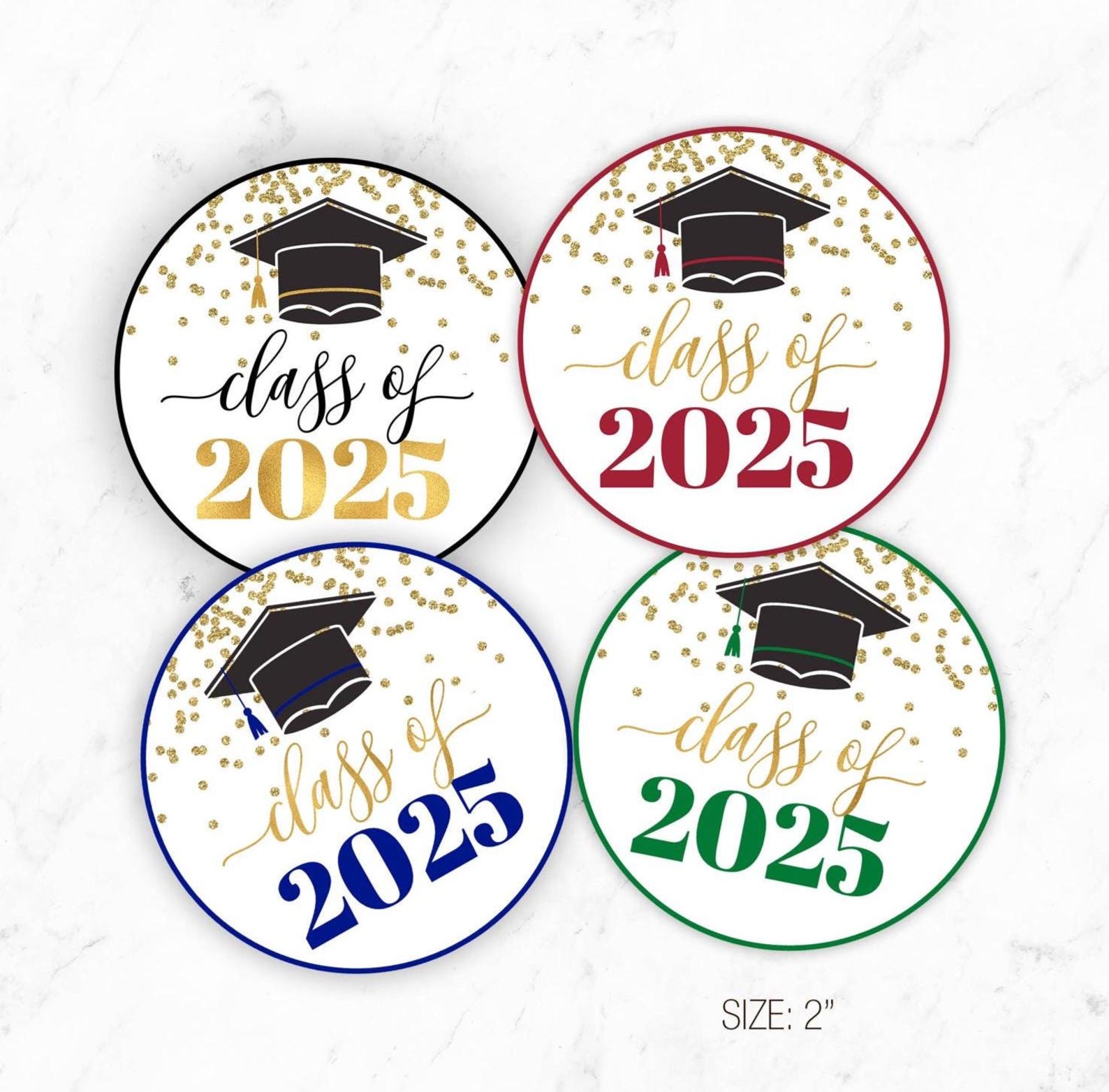 Graduation Gift Tags, 2025 Graduation Tags, Graduation Class of 2025 ...