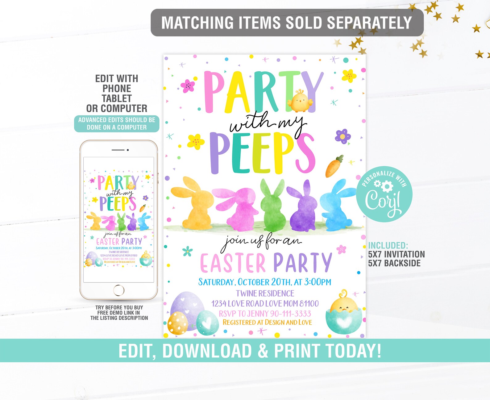 Easter Treat for My Peeps Treat Bag Toppers PRINTABLE, Easter Treat Bag ...
