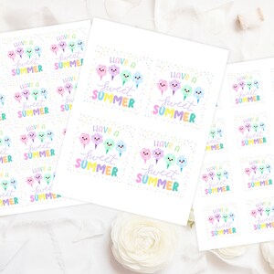 Have a Sweet Summer Tag Editable, Cotton Candy Sweet Treat Tags, End of ...