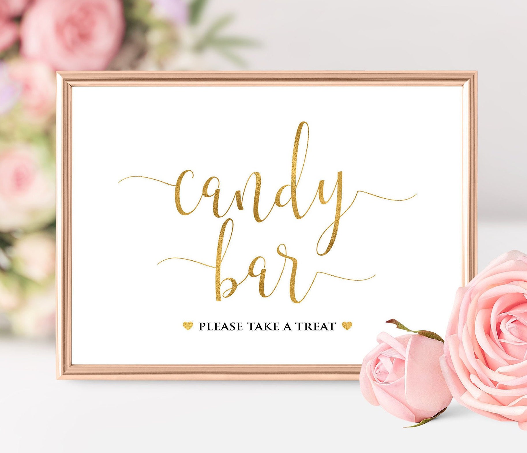 Candy Bar Printable, Wedding Cards Sign, Wedding Sign,candy Bar Sign ...