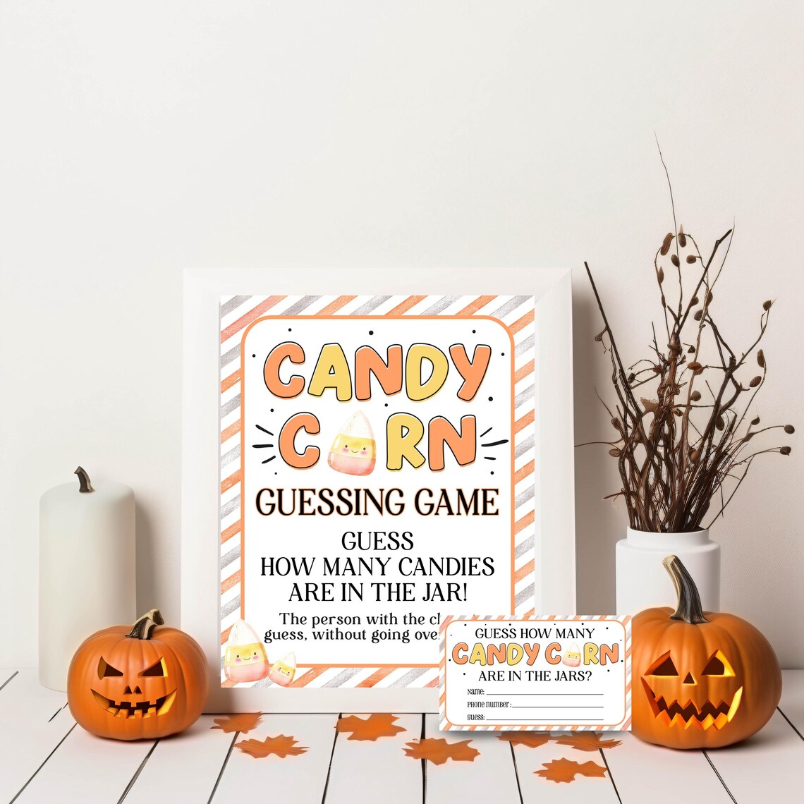 Candy Corn Guessing Game Printable, Halloween Party Office Party Games ...