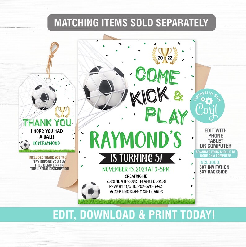 Soccer Welcome Sign EDITABLE, Soccer Party Poster, Soccer Welcome ...