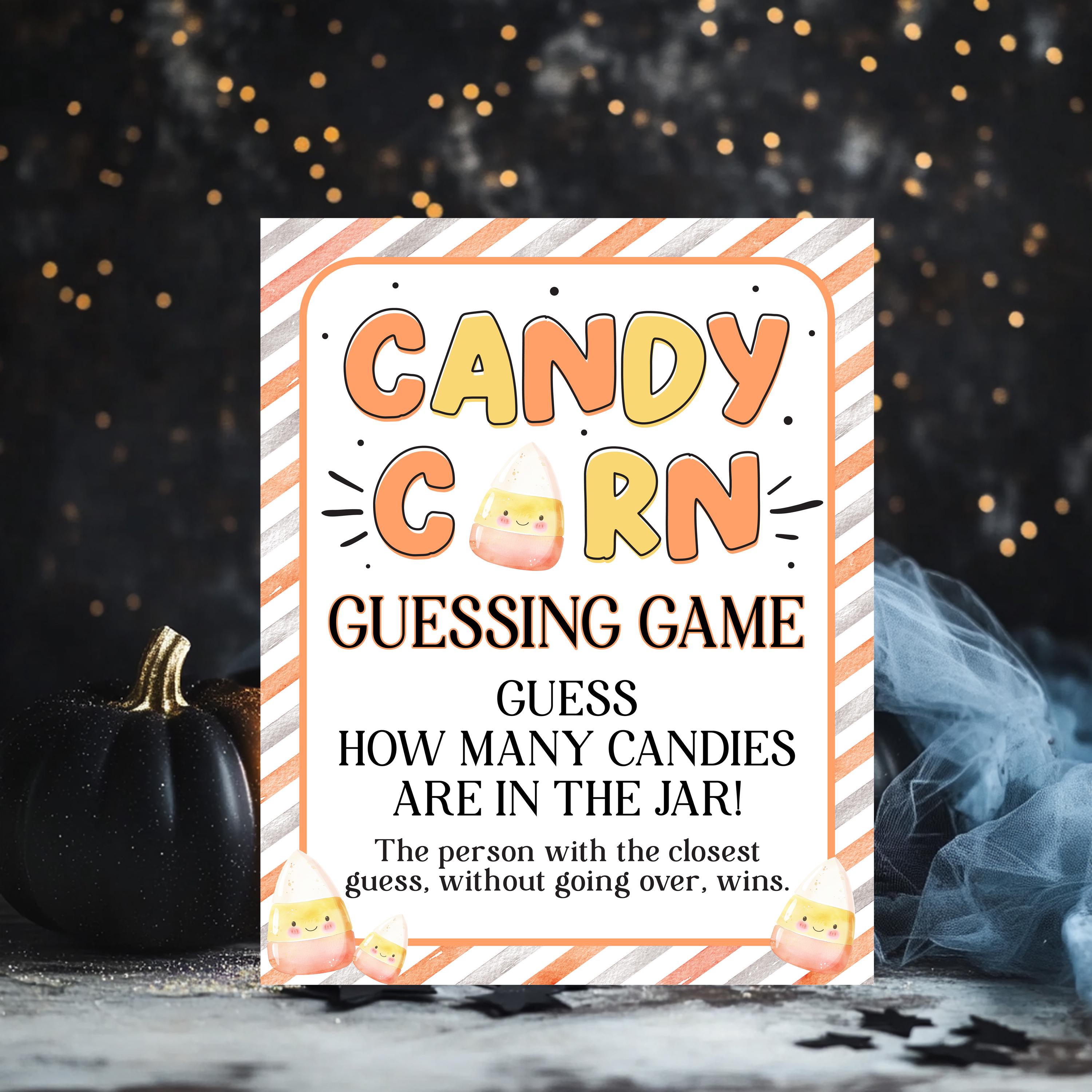Candy Corn Guessing Game Printable, Halloween Party Office Party Games ...
