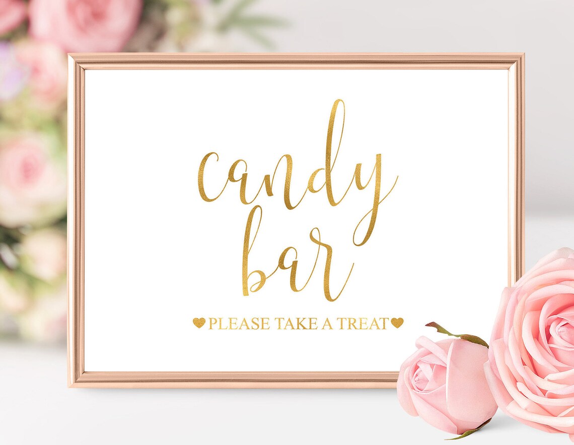 Candy Bar Sign Printable Sign Wedding Signcandy Bar - Etsy