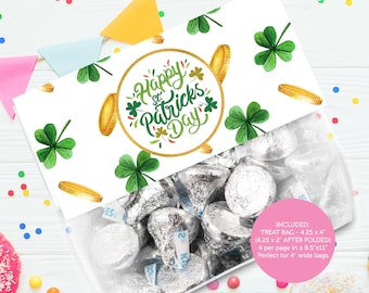 Editable St Patrick's Day Treat Bag Topper St - Etsy