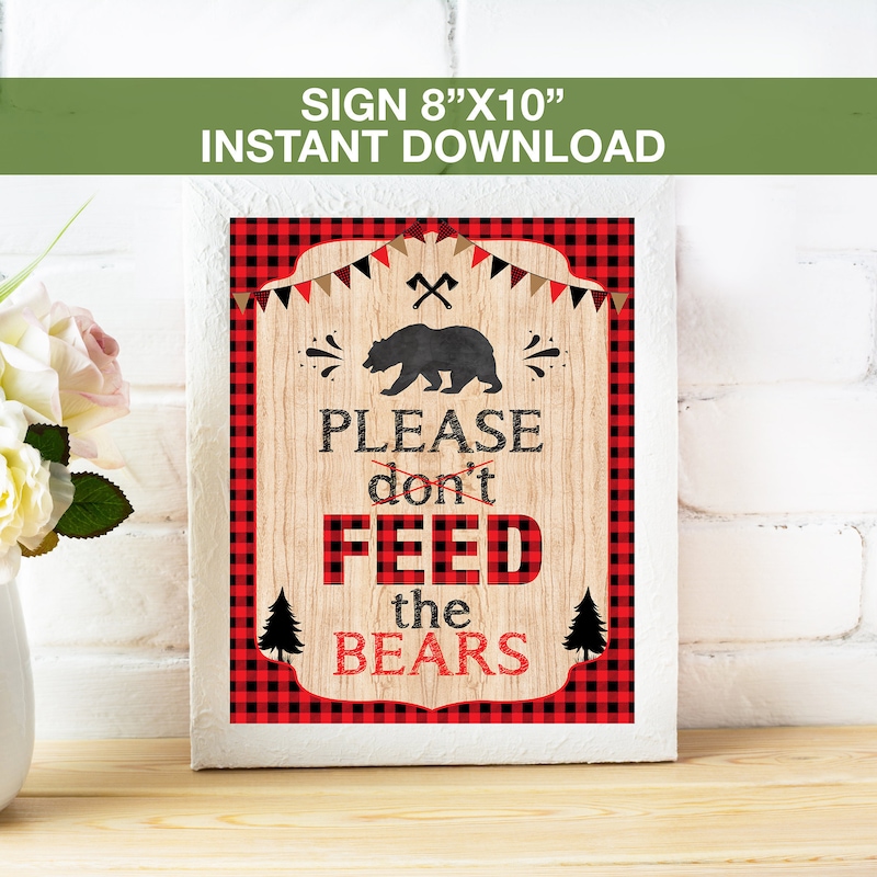 Dont Feed Bears Sign - Etsy