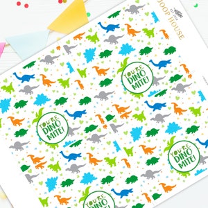 Valentine Treat Bag Toppers PRINTABLE, You’re Dinomate Treat Bag Topper ...