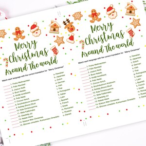 Merry Christmas Around the World Game Printable, Christmas Game for ...