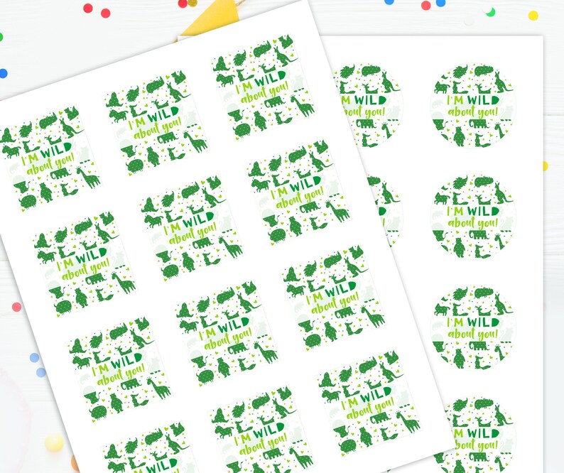 Valentine Gift Tags Printable Valentine Gift Tags IM Wild | Etsy