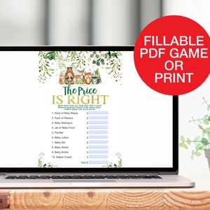 Woodland Baby Shower Game Bundle Virtual Baby Shower Game - Etsy