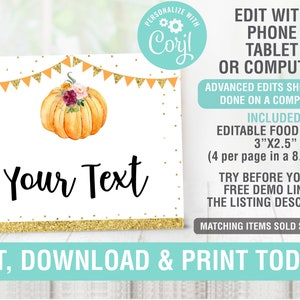 Pumpkin Welcome Sign Editable Our Little Pumpkin First - Etsy