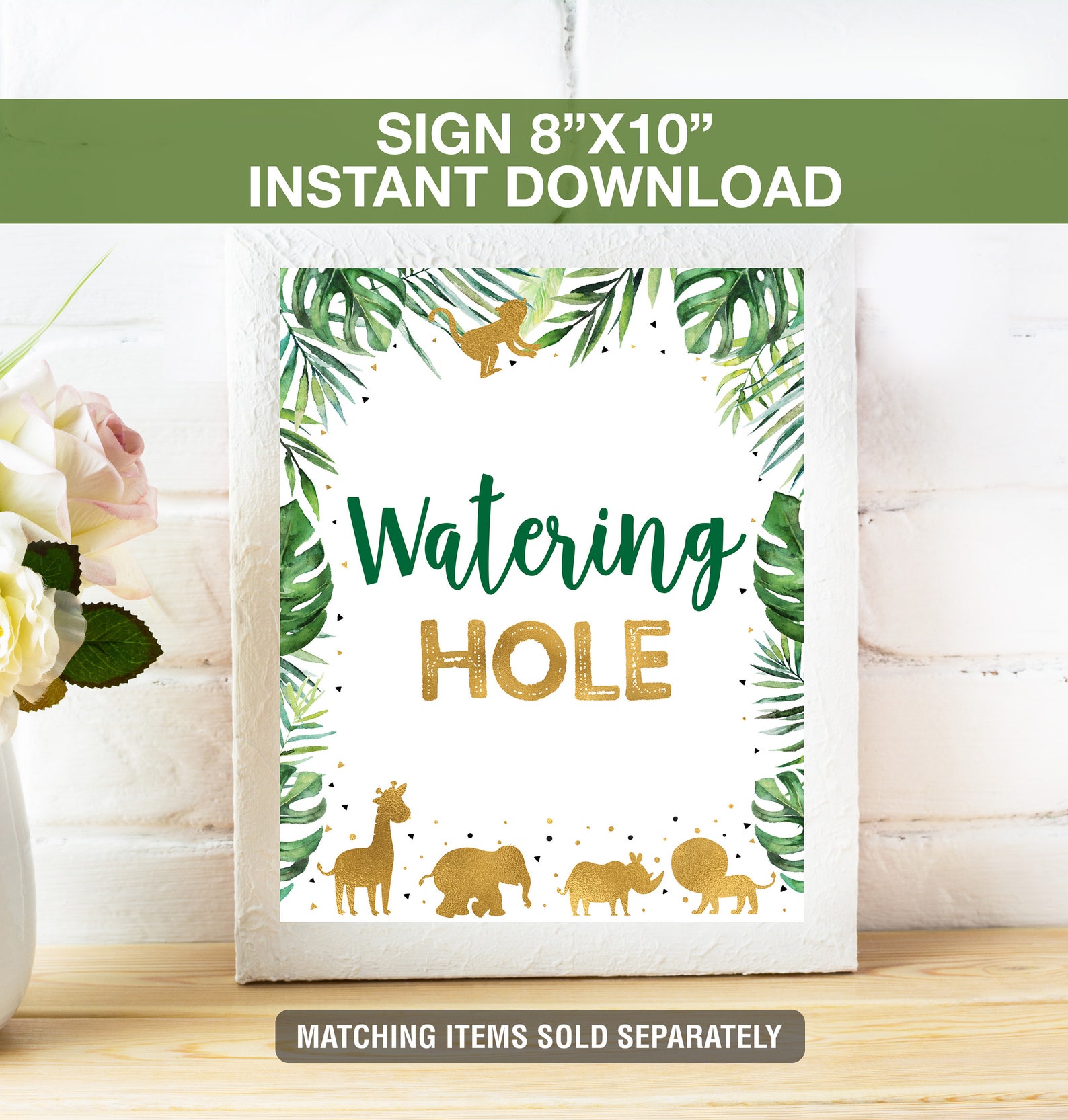 Editable Custom Safari Sign Jungle Party Decor Sign Wild | Etsy