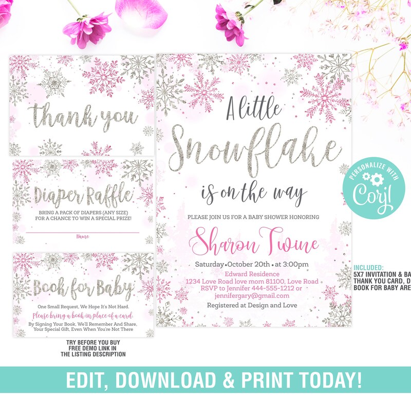 Snowflake Baby Shower - Etsy