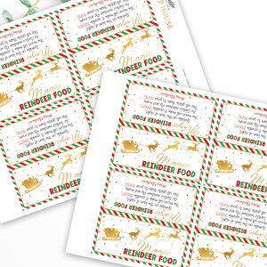 Magic Reindeer Food Treat Topper Printable, Christmas Topper Tag ...