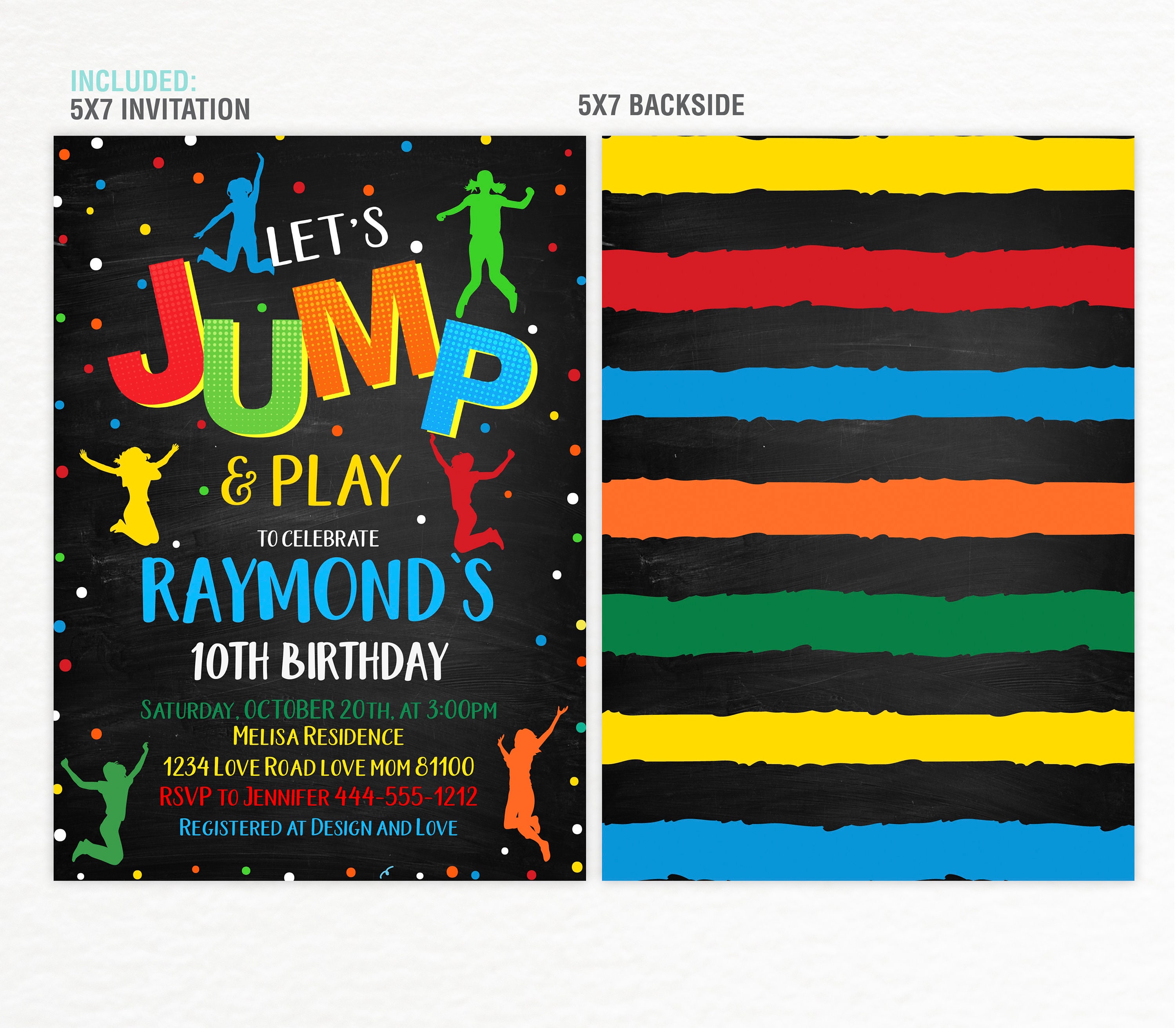 Jump Birthday Invitation EDITABLE, Jump Invitation, Jump Party Invite ...