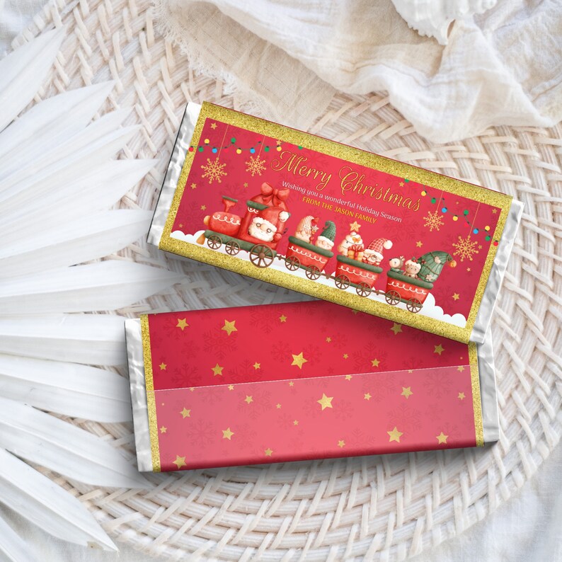 Editable Christmas Candy Bar Wrapper Template, Christmas Chocolate ...