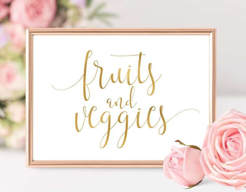 Fruits and Veggies Sign Fruits and Veggies Printable Wedding | Etsy