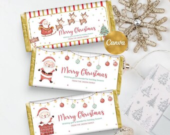 Editable Christmas Elf Bar Wrapper Template, Christmas Chocolate ...