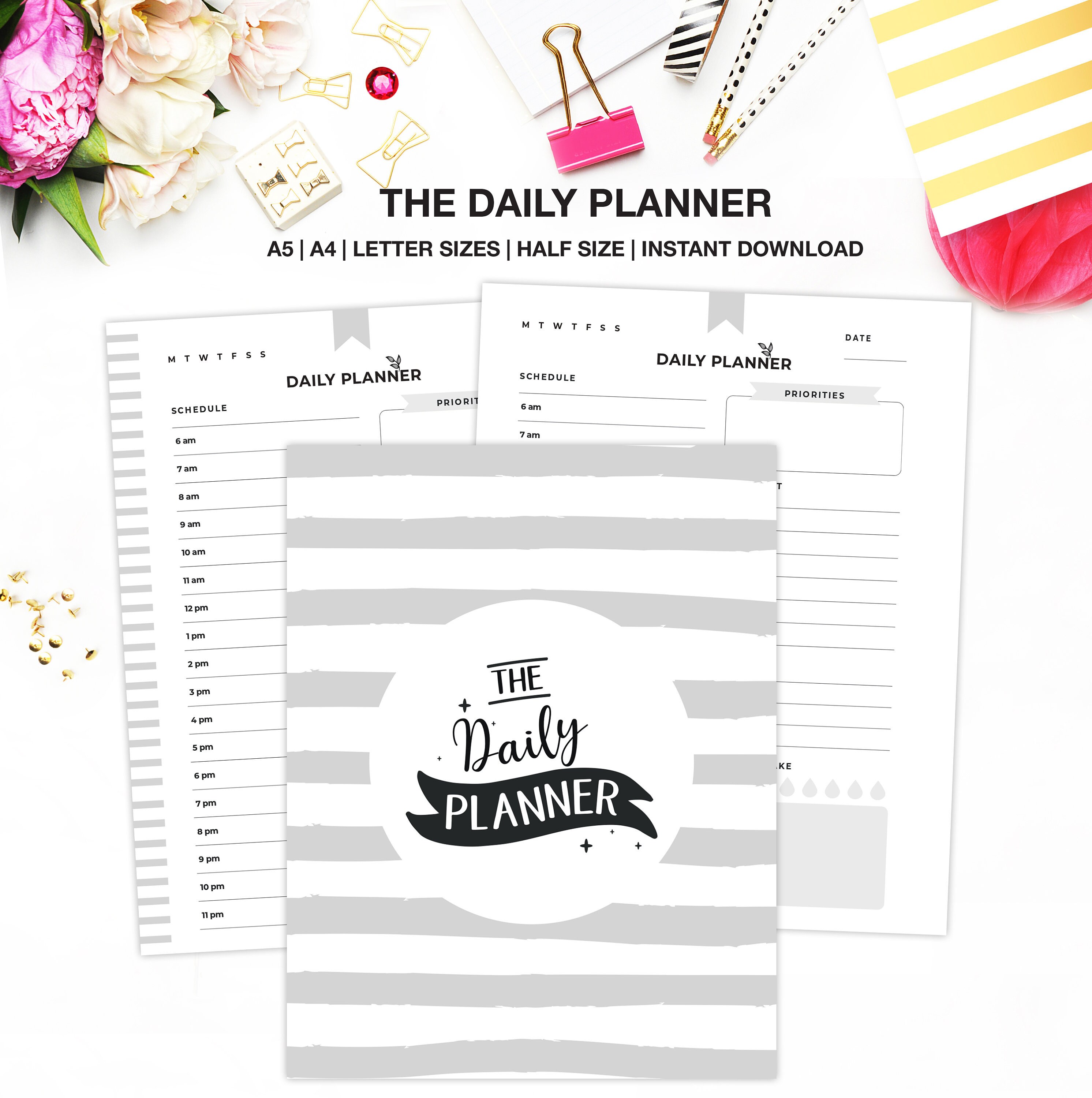 Daily Planner Printable,daily Progress Planner,daily Task Planner ...
