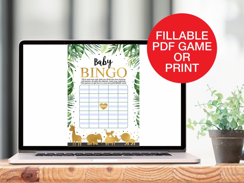Baby Bingo Cards Safari Baby Shower Gamebaby Bingo Game - Etsy