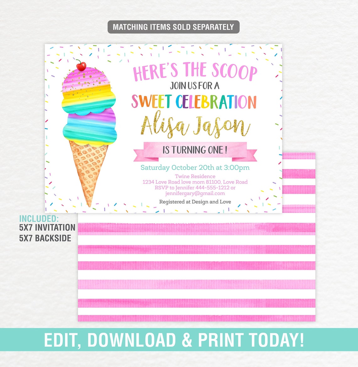 Ice Cream Buffet Cardice Cream Food Labelice Cream Theme - Etsy