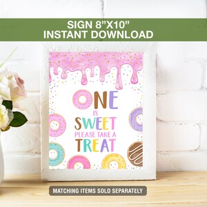 Donut Coloring Station Sign,donut Party Birthday Sign, Pink Donut Party ...