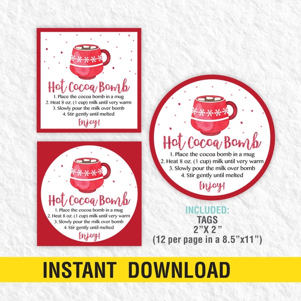 Hot Cocoa Label - Etsy