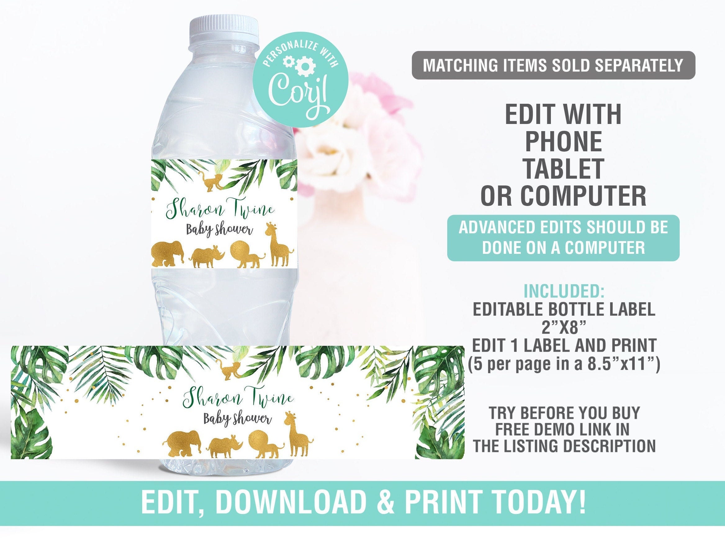 SAFARI Buffet Cards Safari Food Labels Placecards Jungle - Etsy