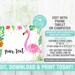 Flamingo Welcome Sign EDITABLE, Flamingo Table Sign, Flamingle Birthday ...