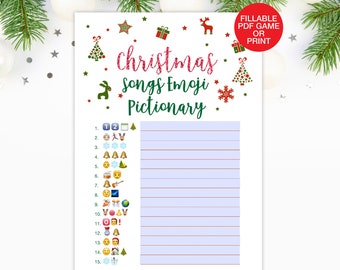Christmas Movies EMOJI Pictionary Christmas Party Game - Etsy