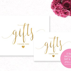 Gifts Sign Printable Wedding Cards Sign Wedding Sign Gift | Etsy