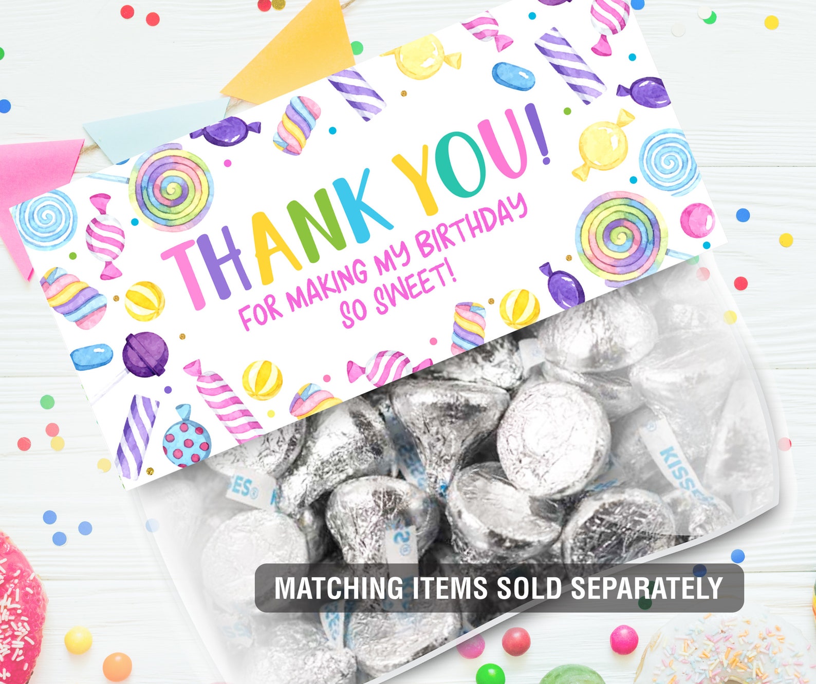 Candy Party Tags EDITABLE Candy Land Party Favor Tags Sweet - Etsy