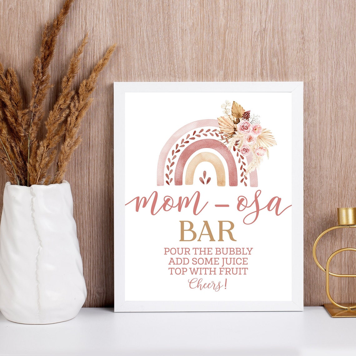 Rainbow Momosa Bar Sign Boho Rainbow Sign Boho Rainbow - Etsy