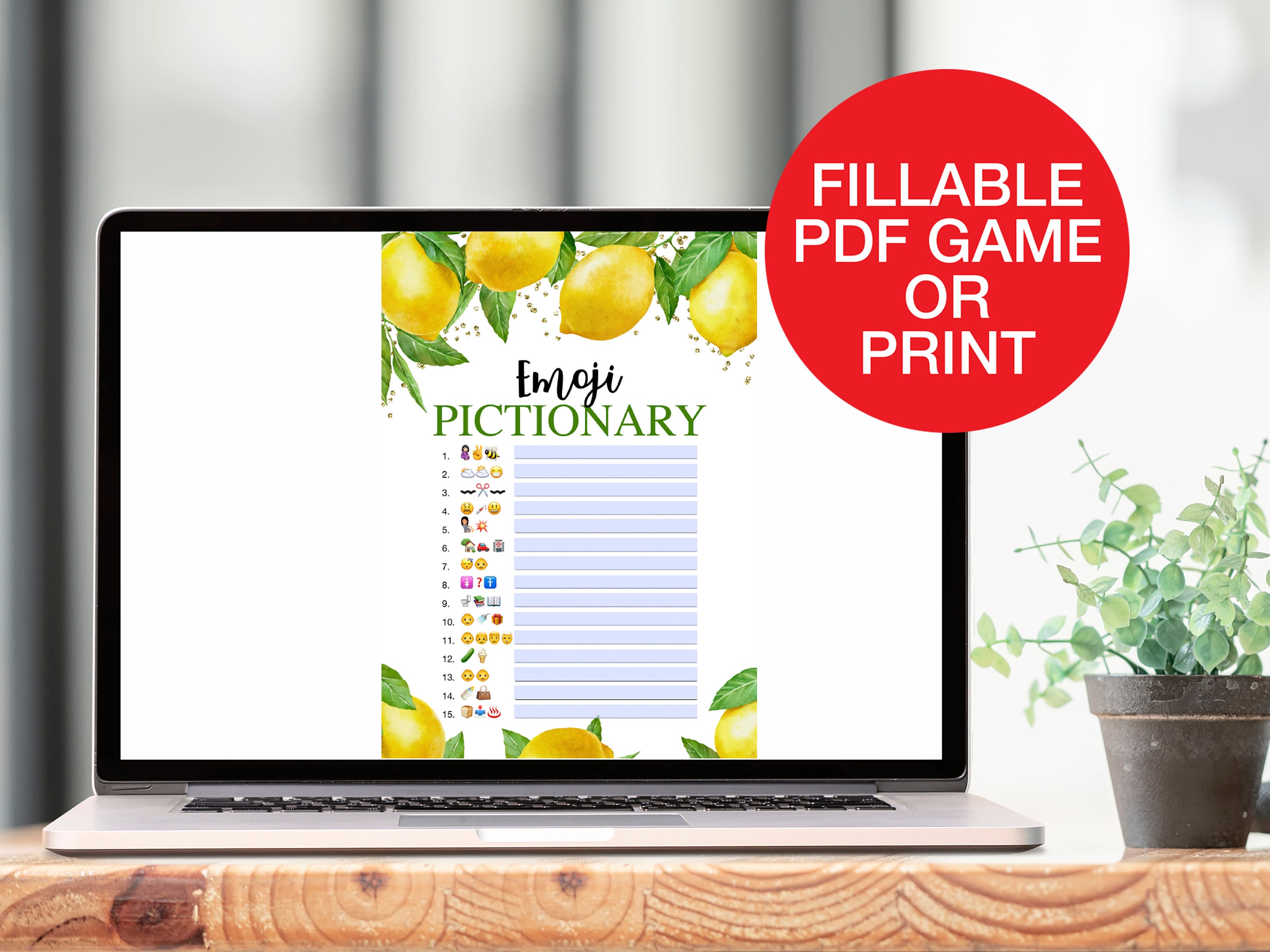 Lemon Baby Shower Game Bundle Fillable Lemonade Baby Shower - Etsy