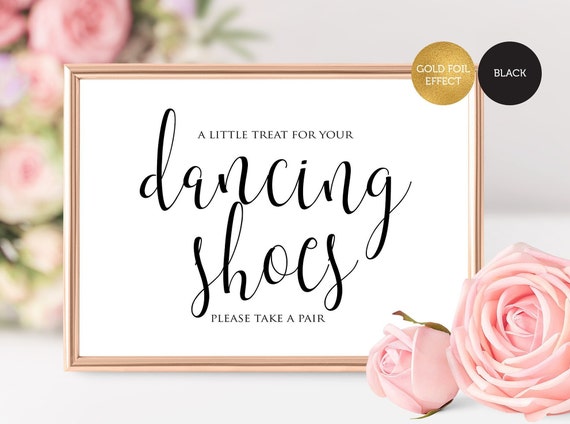 Dancing Shoes Sign, Dancing Feet Printable, Wedding Dancing Shoes Sign ...