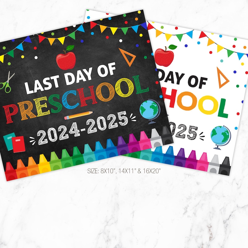 Last Day Preschool - Etsy