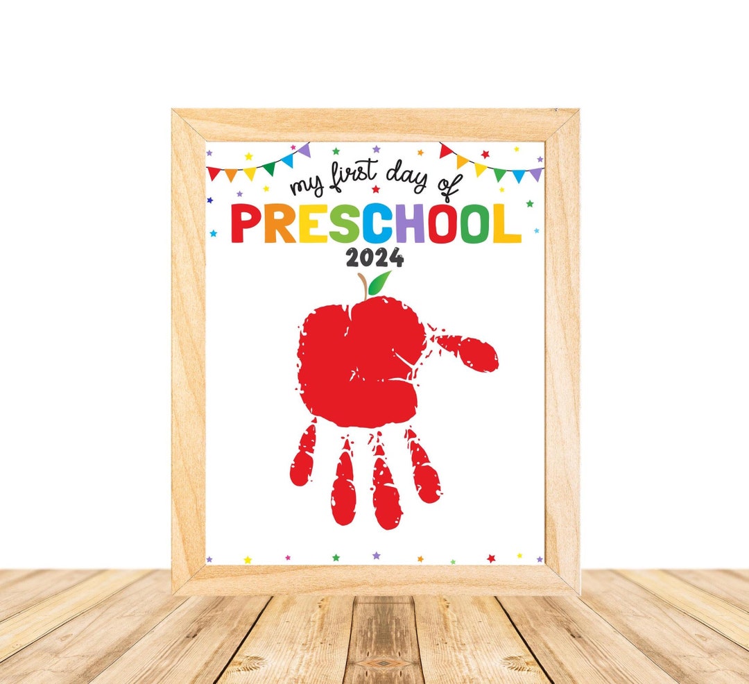 First Day of Preschool Handprint Art, First Day of School, Handprint ...