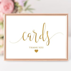 Cards Sign Printable, Wedding Cards Sign, Wedding Sign, Gift Table Sign ...