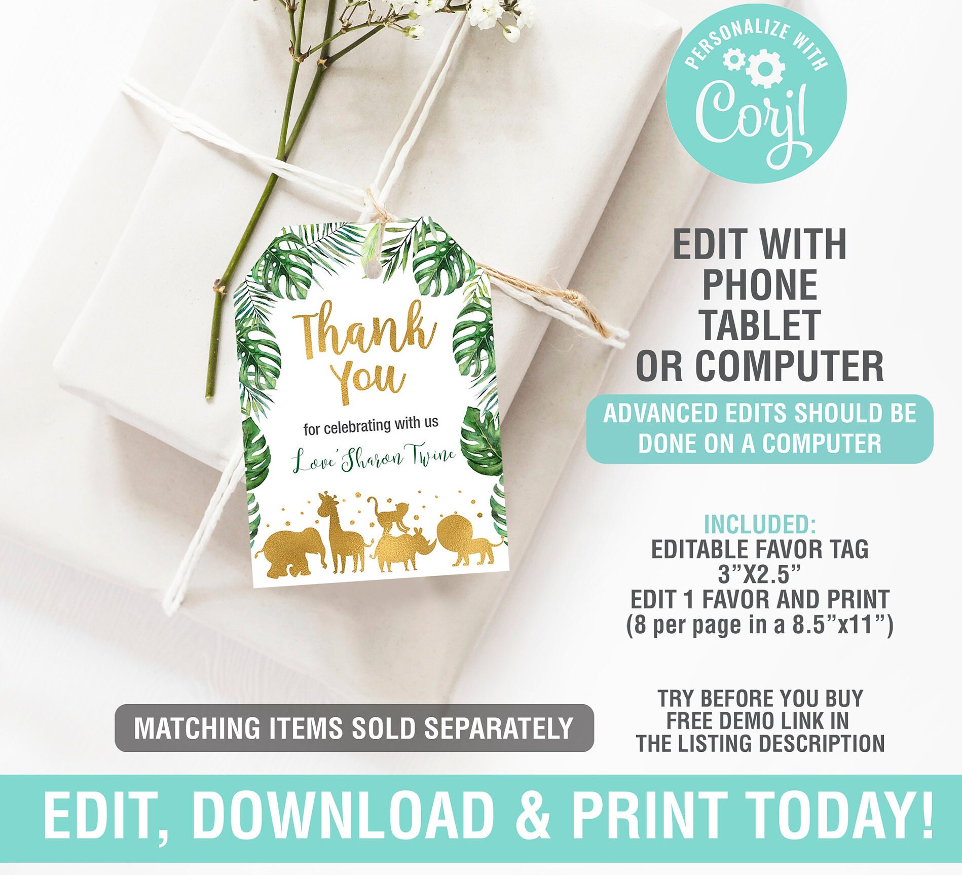 SAFARI Buffet Cards Safari Food Labels Placecards Jungle - Etsy