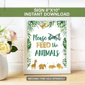 Adopt an Animal Safari Birthday Sign Printable, Wild One Animals Zoo ...