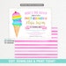 Ice Cream Milestone Birthday Poster, 1st Birthday Milestone Board ...