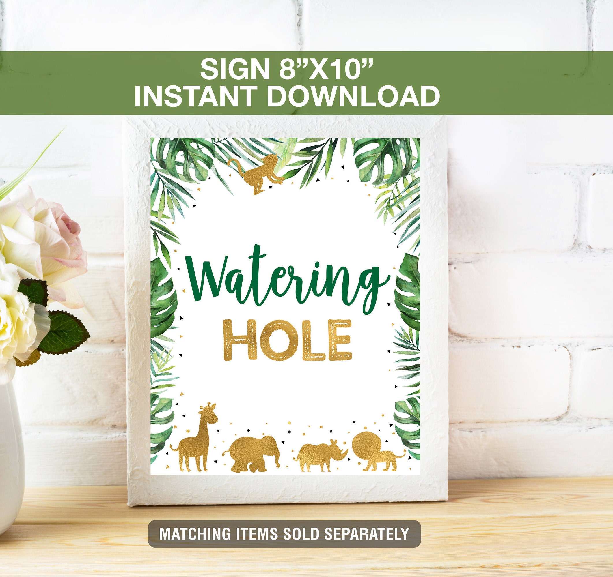 Safari Gifts and Cards Sign Printable Jungle Wild One Cards - Etsy